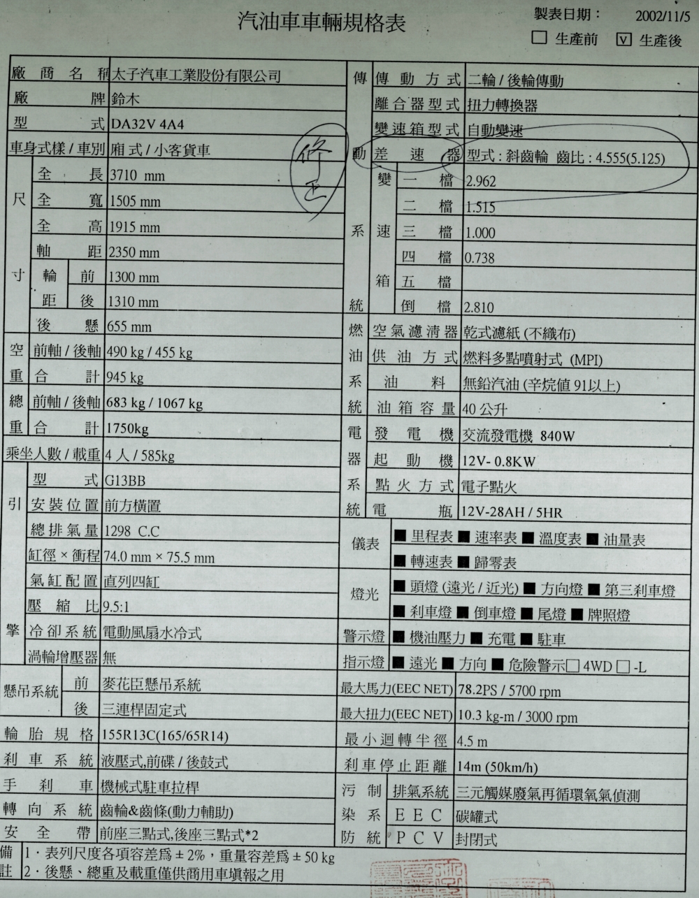 鈴木da32v 4a4 4